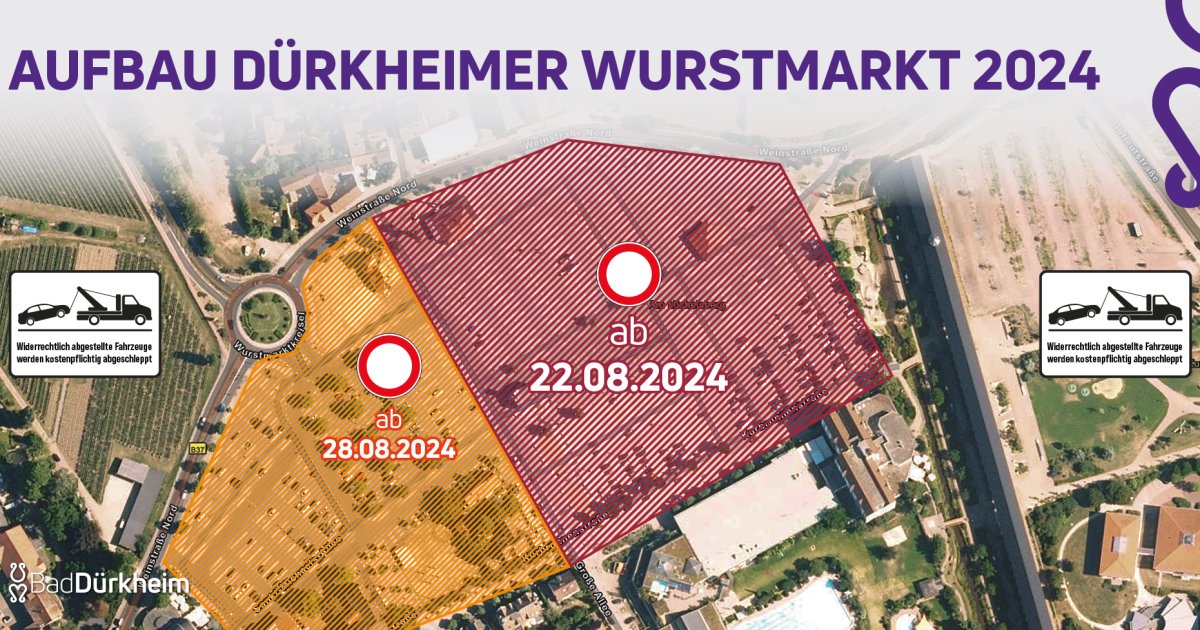 Platzsperrungen auf dem Wurstmarktplatz im Zuge der Vorbereitungen für ...